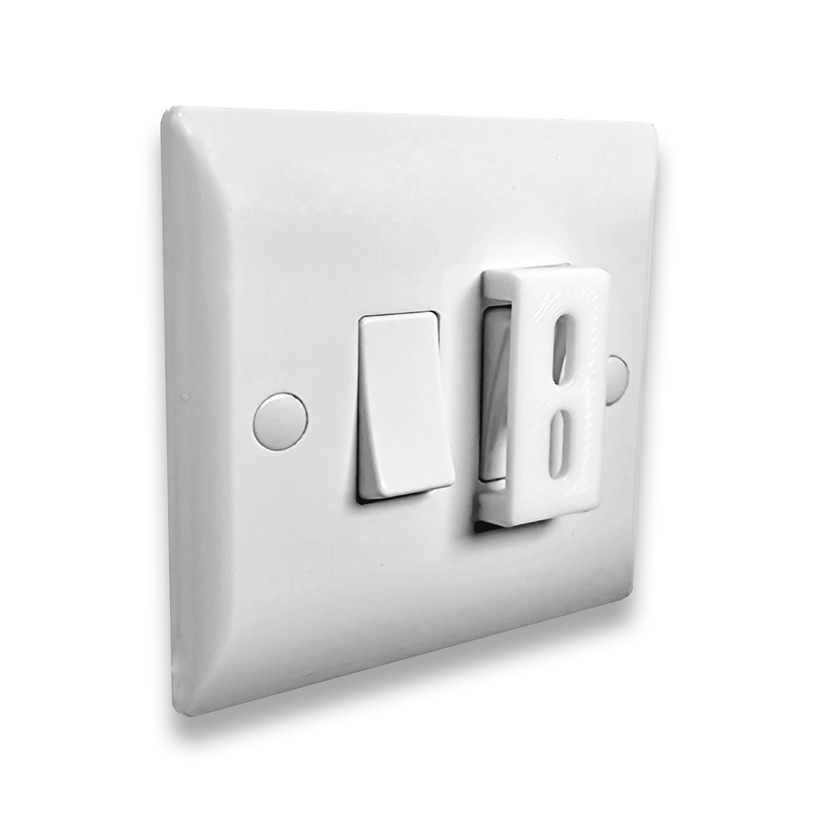 Decoralin Light Switch Cover Guard Caps Pack of 4 White